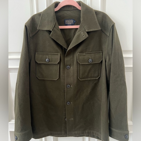 Pendleton | Jackets & Coats | Pendleton Olive Wool Shirt Jacket | Poshmark